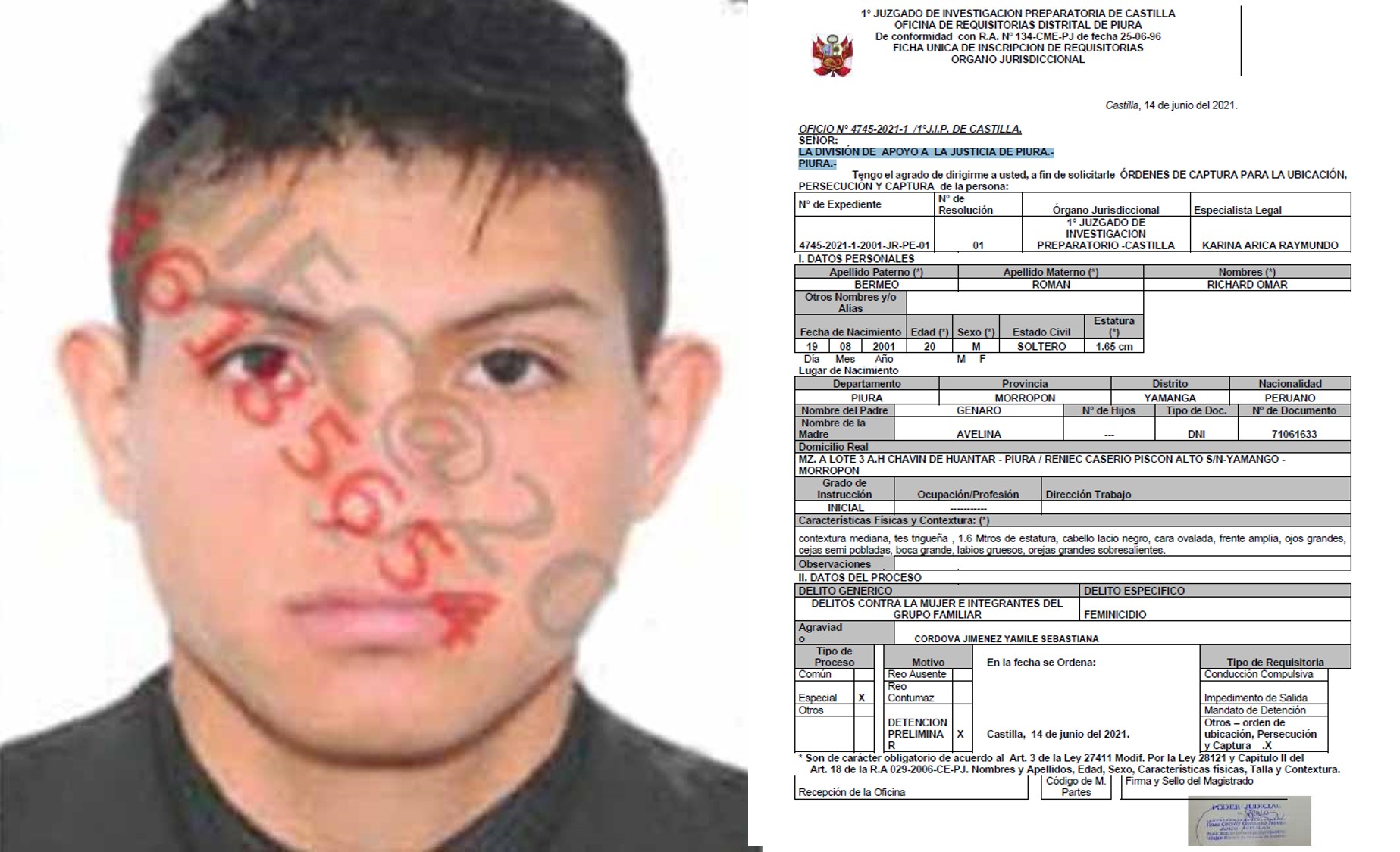 Piura Pnp Ordena Búsqueda Y Captura De Presunto Feminicida Cutivalú