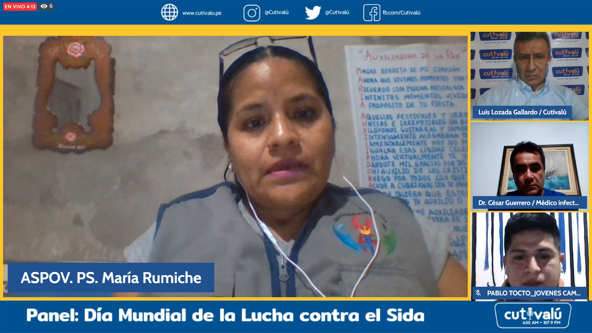 Panel: "Día Mundial de la Lucha contra el Sida" - Cutivalú Piura