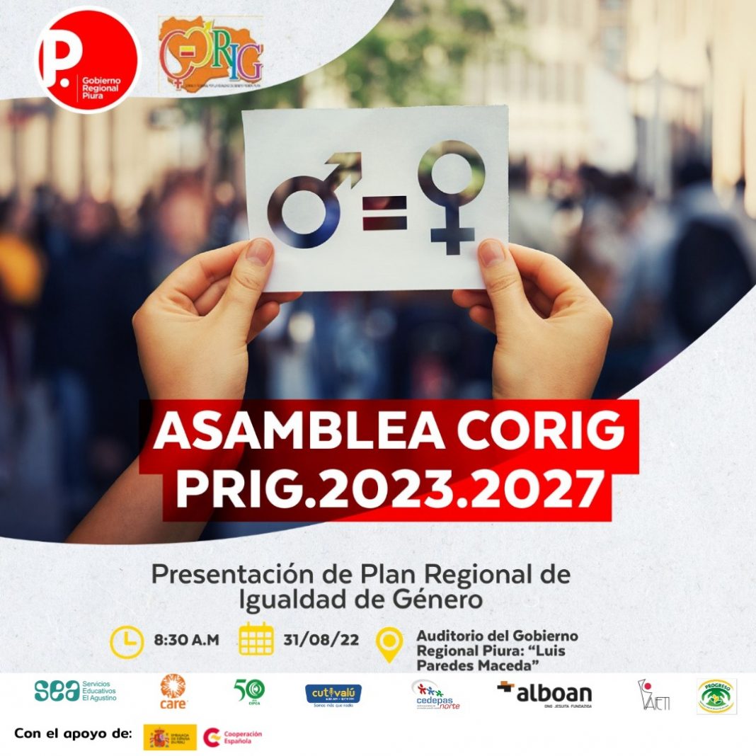 CORIG presenta Plan Regional de Igualdad de Género 2023-2027 - Cutivalú Piura
